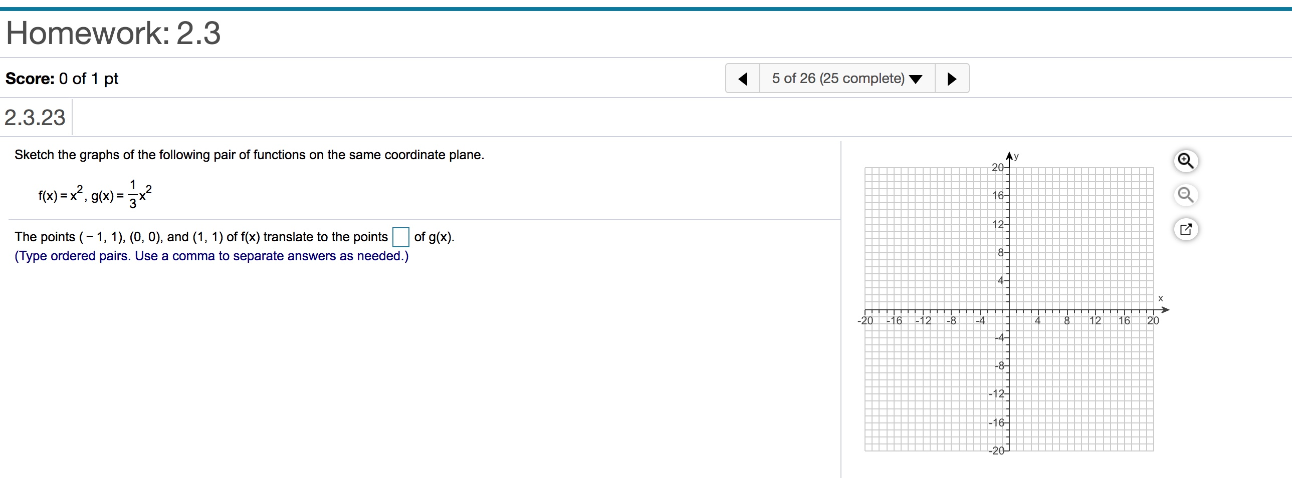 Solved Homework: 2.3 Score: 0 of 1 pt 5 of 26 (25 complete) | Chegg.com
