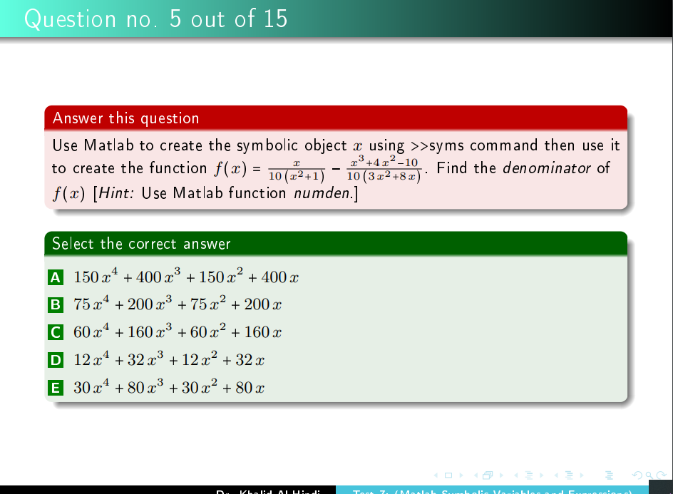 Solved Question no. 1 out of 15 Answer this question Use | Chegg.com
