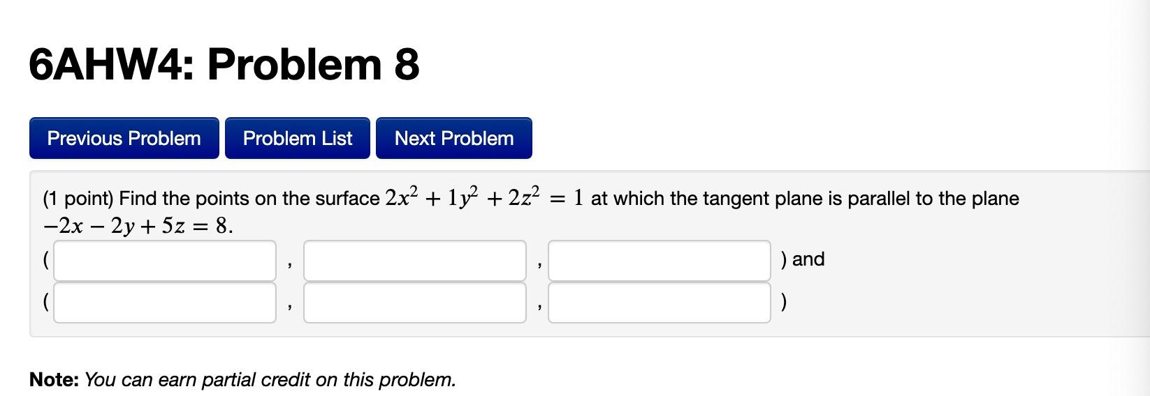 Solved 6AHW4: Problem 8 Previous Problem Problem List Next | Chegg.com