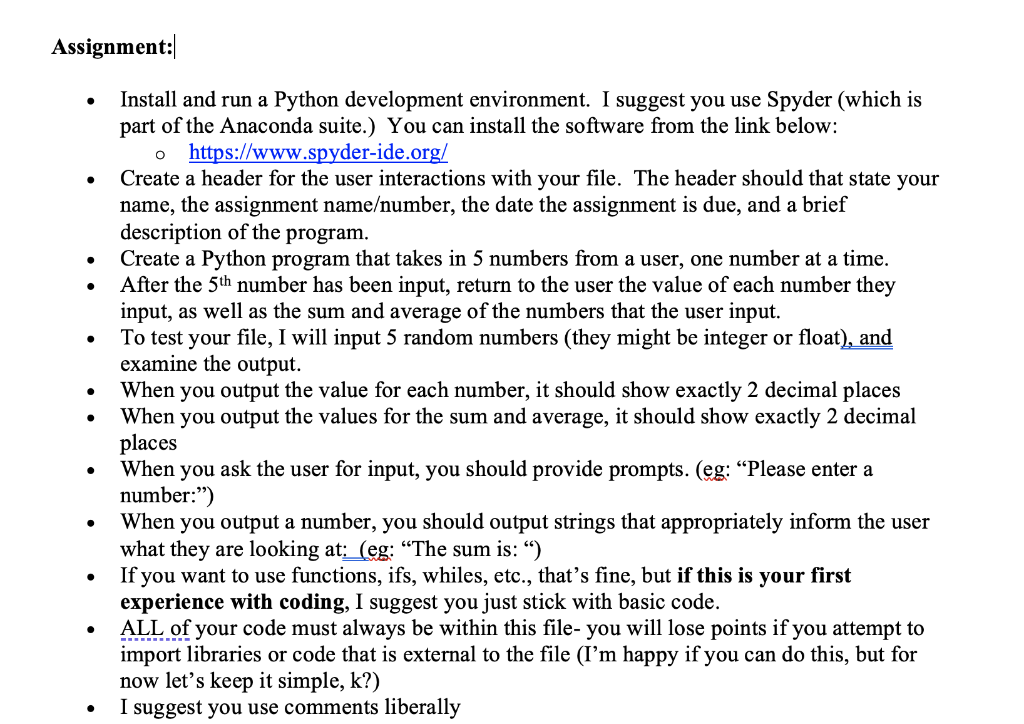Solved Assignment: Install and run a Python development | Chegg.com
