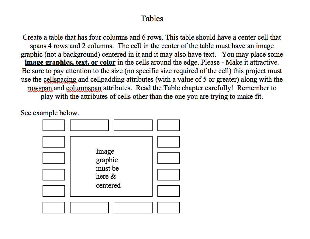 Tables Create a table that has four columns and 6 | Chegg.com