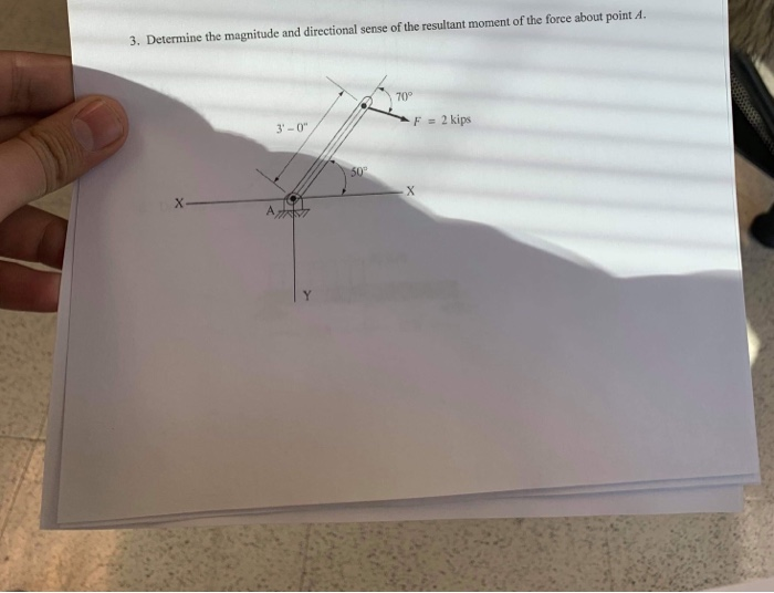 Solved 3 Determine The Magnitude And Directional Sense Of