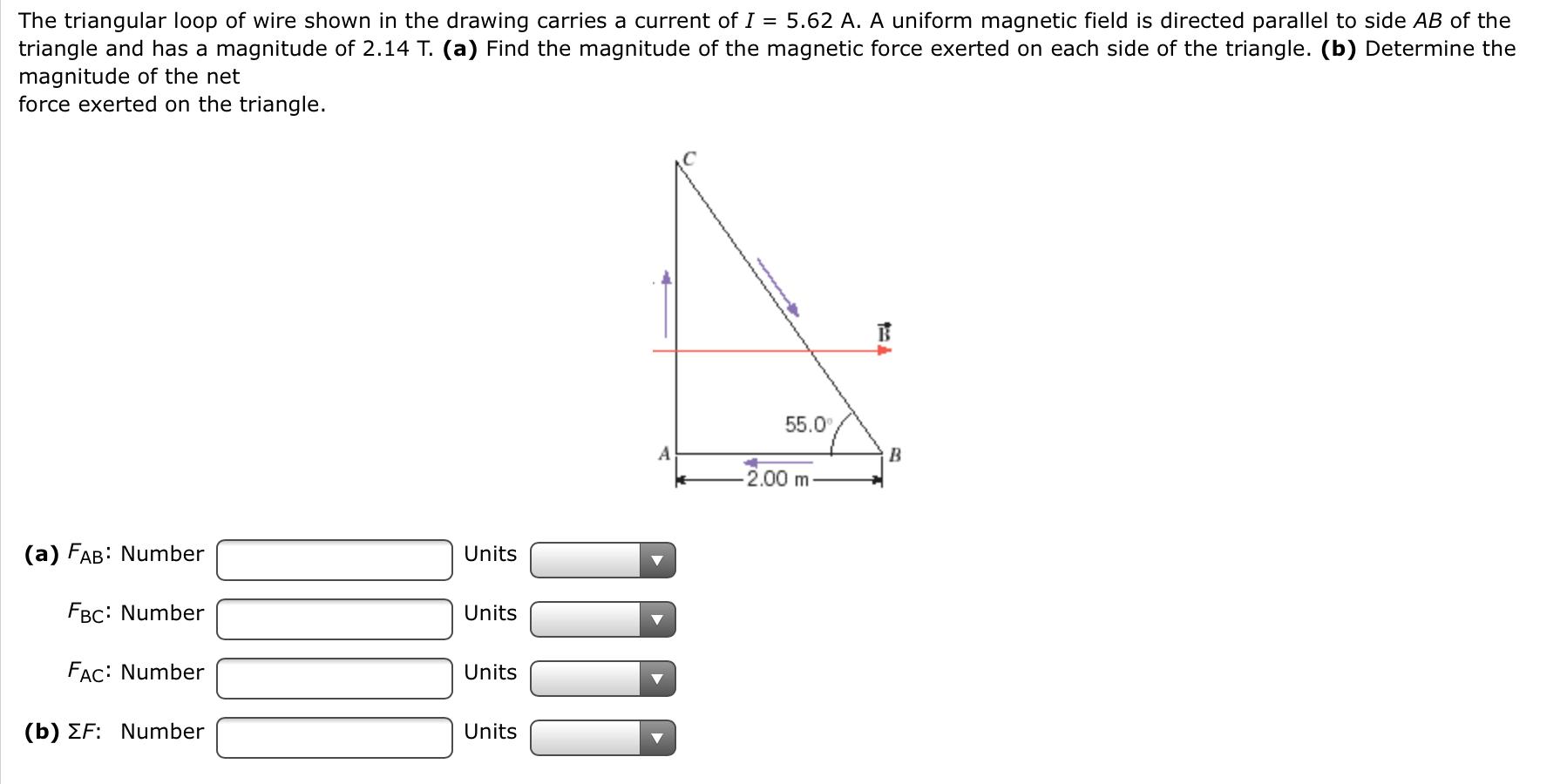 Solved The triangular loop of wire shown in the drawing | Chegg.com