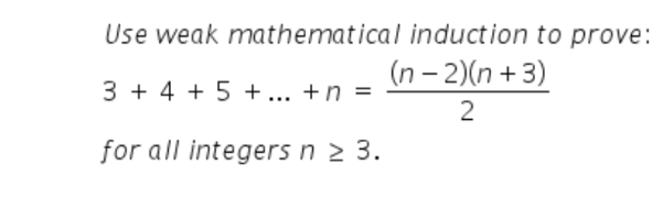 Solved Use weak mathematical induction to prove: (n - 2)(n + | Chegg.com