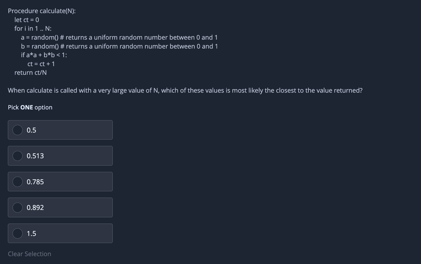 Solved When calculate is called with a very large value of | Chegg.com