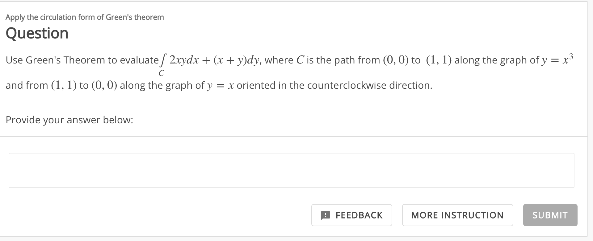 Solved Apply the circulation form of Green's theorem | Chegg.com