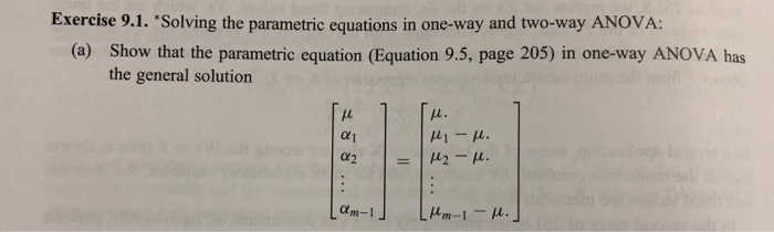 Solved Exercise 9.1. 'Solving the parametric equations in | Chegg.com