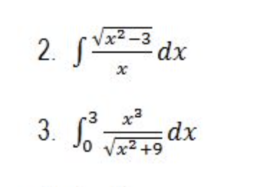 Solved Solve the following integrals by Trigonometric | Chegg.com
