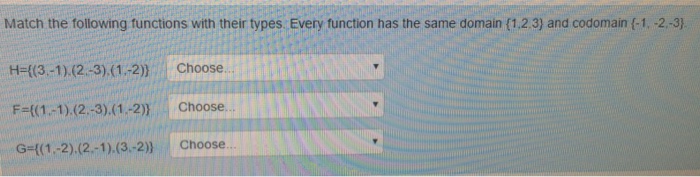 Solved Match the following functions with their types Every | Chegg.com