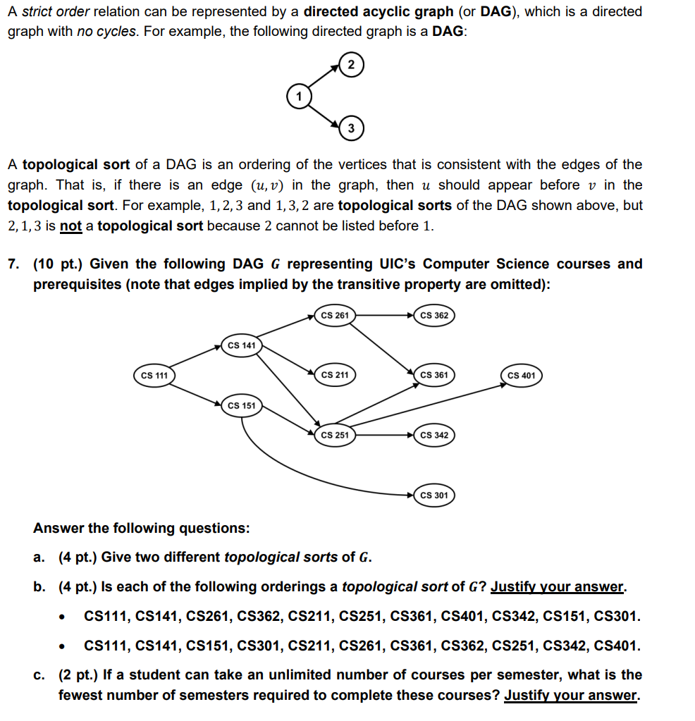 Solved A strict order relation can be represented by a | Chegg.com