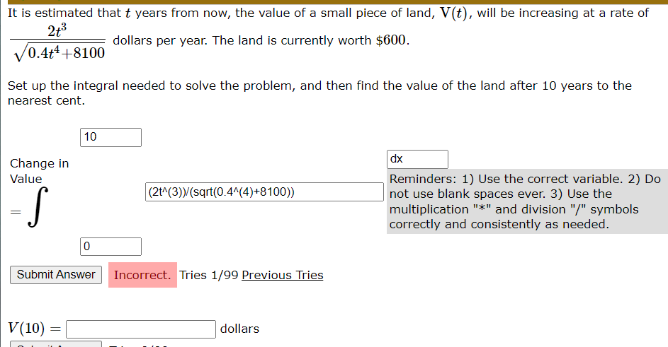 Solved It is estimated that t years from now, the value of a | Chegg.com