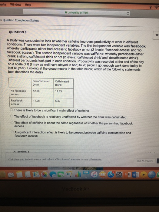 Solved arks Window Help University of York Question | Chegg.com
