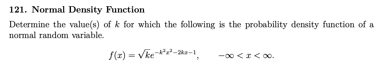 Solved 121. Normal Density Function Determine the value(s) | Chegg.com