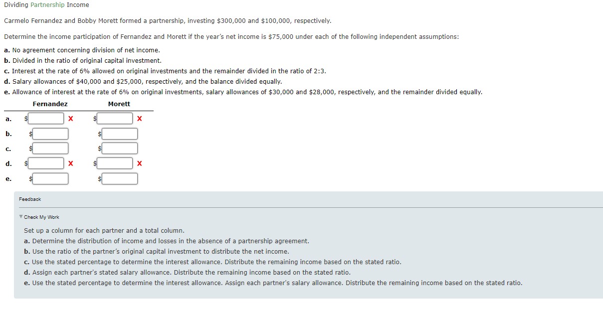 Solved FeedbackV Check My WorkSet up a column for each | Chegg.com