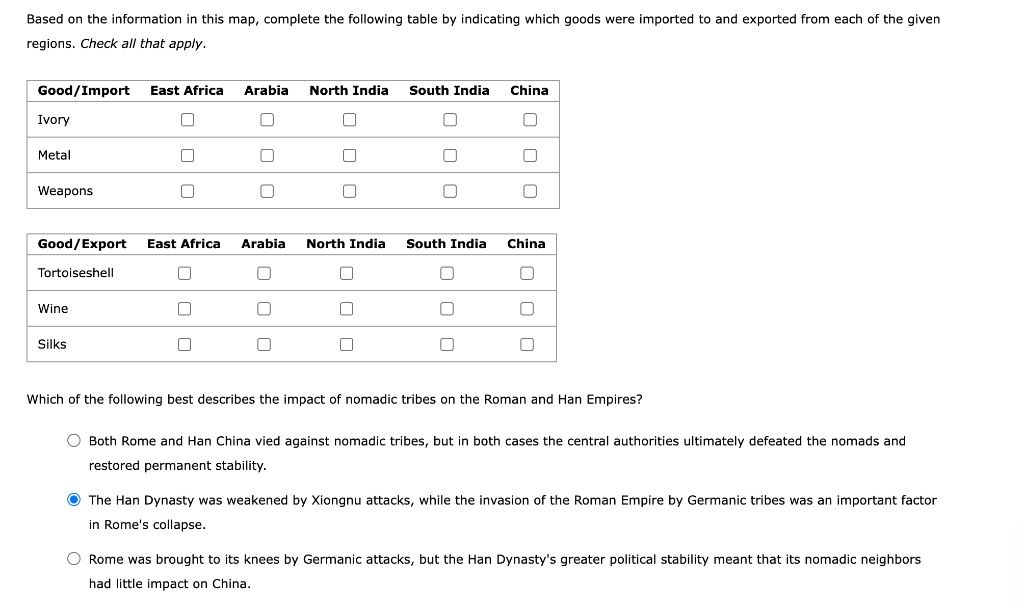 4. Map Activity: Han China and the Silk Road Long | Chegg.com