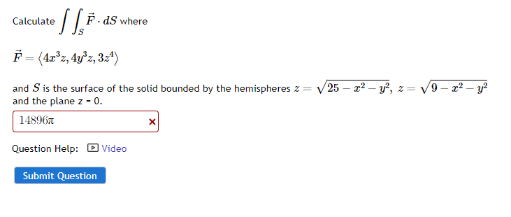 Solved Calculate ∬Svec(F)*dS | Chegg.com