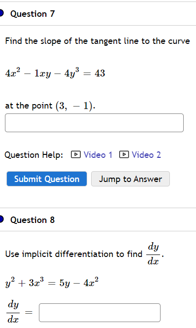 Solved Question 5 B0/1 pt 100 99 De Find the slope of the | Chegg.com