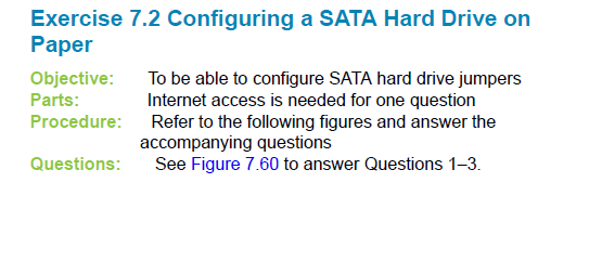 Solved Exercise 7.2 Configuring a SATA Hard Drive on Paper | Chegg.com