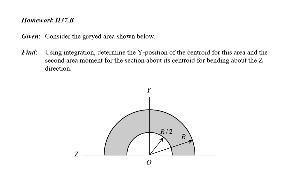 Solved Homework H37.B Given: Consider the greyed area shown | Chegg.com Solved Homework H37.B Given: Consider the greyed area shown | Chegg.com