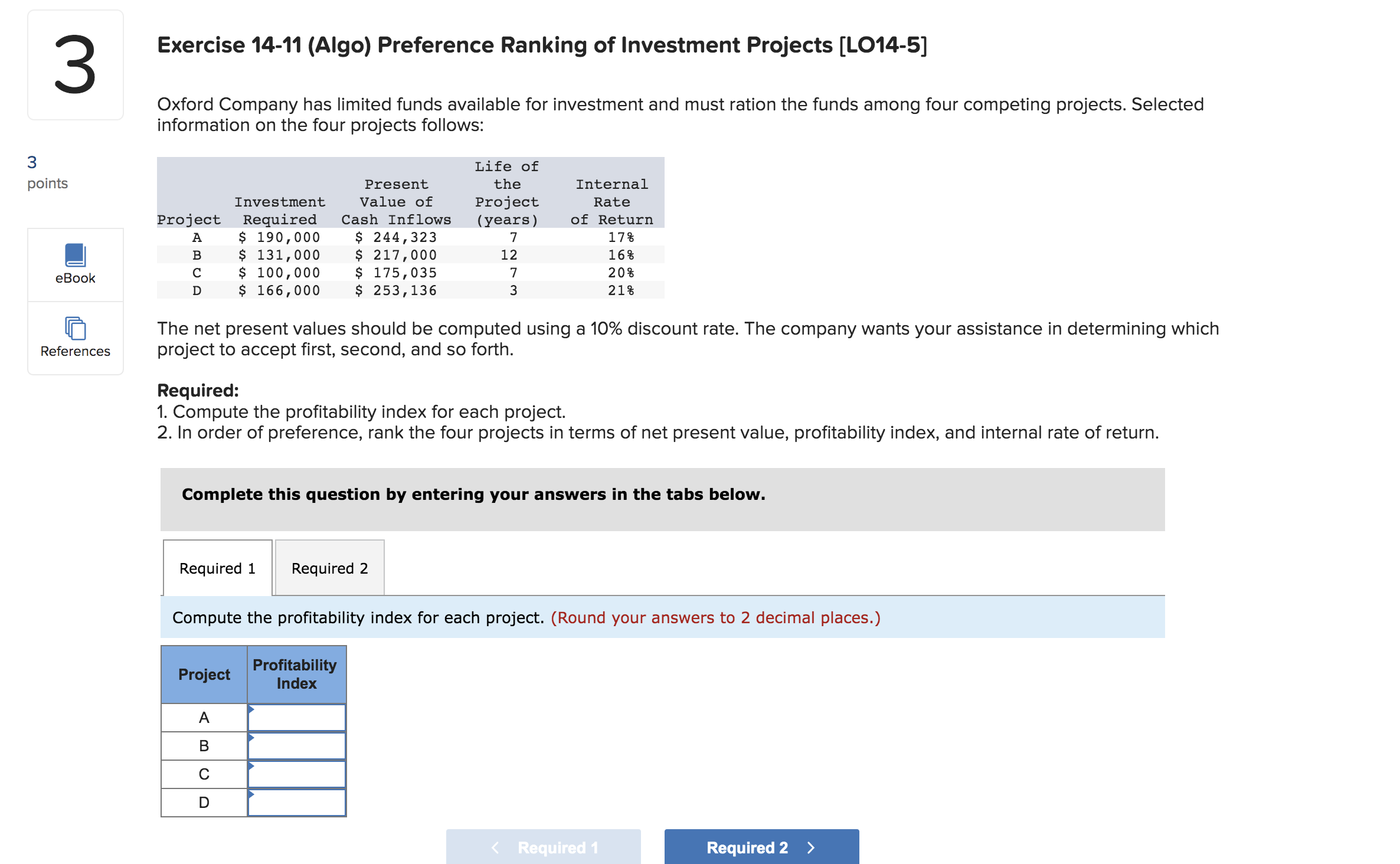 Solved Exercise 14-11 (Algo) Preference Ranking of | Chegg.com