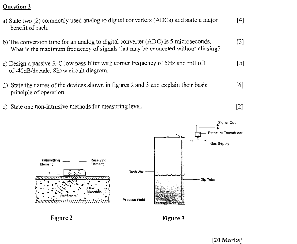 Solved a) State two (2) commonly used analog to digital | Chegg.com