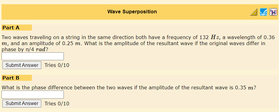 Solved Wave Superposition Part A Two waves traveling on a | Chegg.com