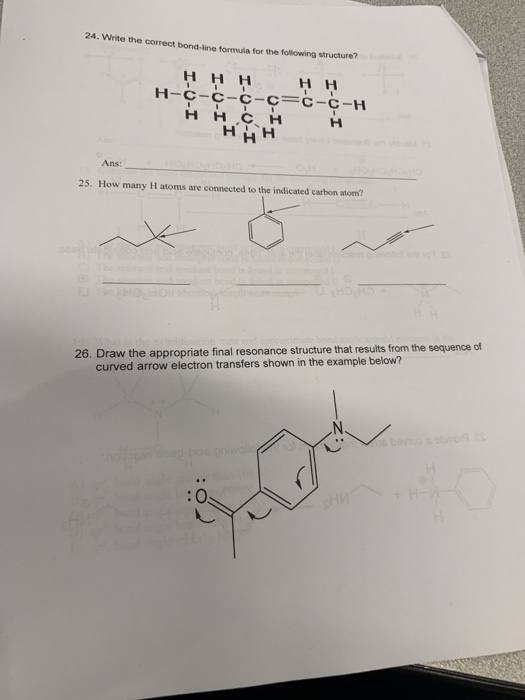 Solved 24. Write the correct bond-line formula for the | Chegg.com