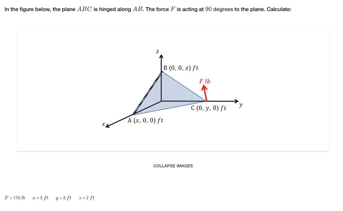 Solved In the figure below, the plane ABC is hinged along | Chegg.com
