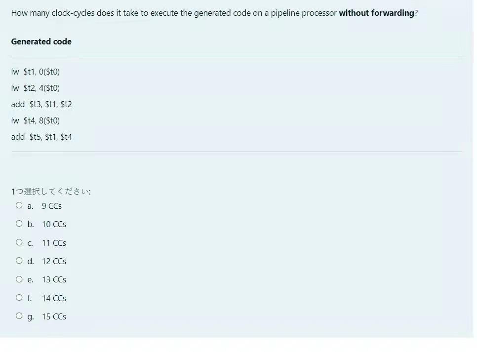 Solved How many clock-cycles does it take to execute the | Chegg.com