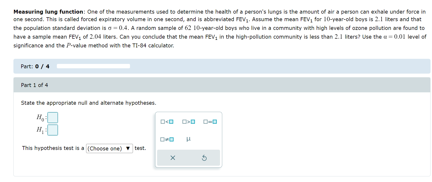 Solved (a) State the appropriate null and alternate | Chegg.com