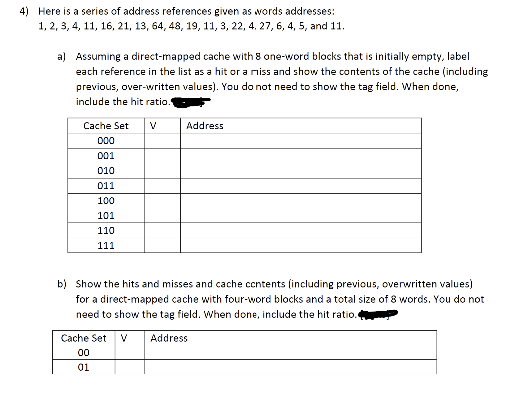 Solved Here is a series of address references given as words | Chegg.com