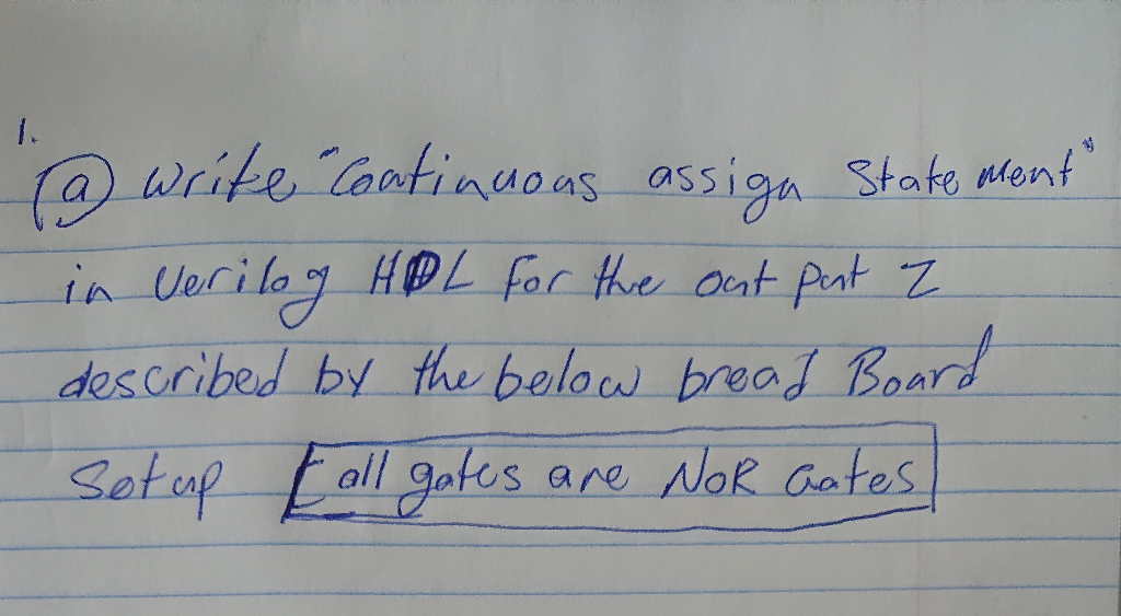Solved @ write Continuous assiga State avent" in verilog HDL | Chegg.com