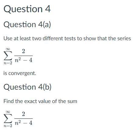 Solved Question 4Question 4(a)Use at least two different | Chegg.com