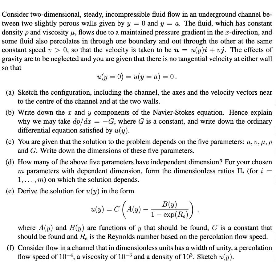 Solved Consider two-dimensional, steady, incompressible | Chegg.com