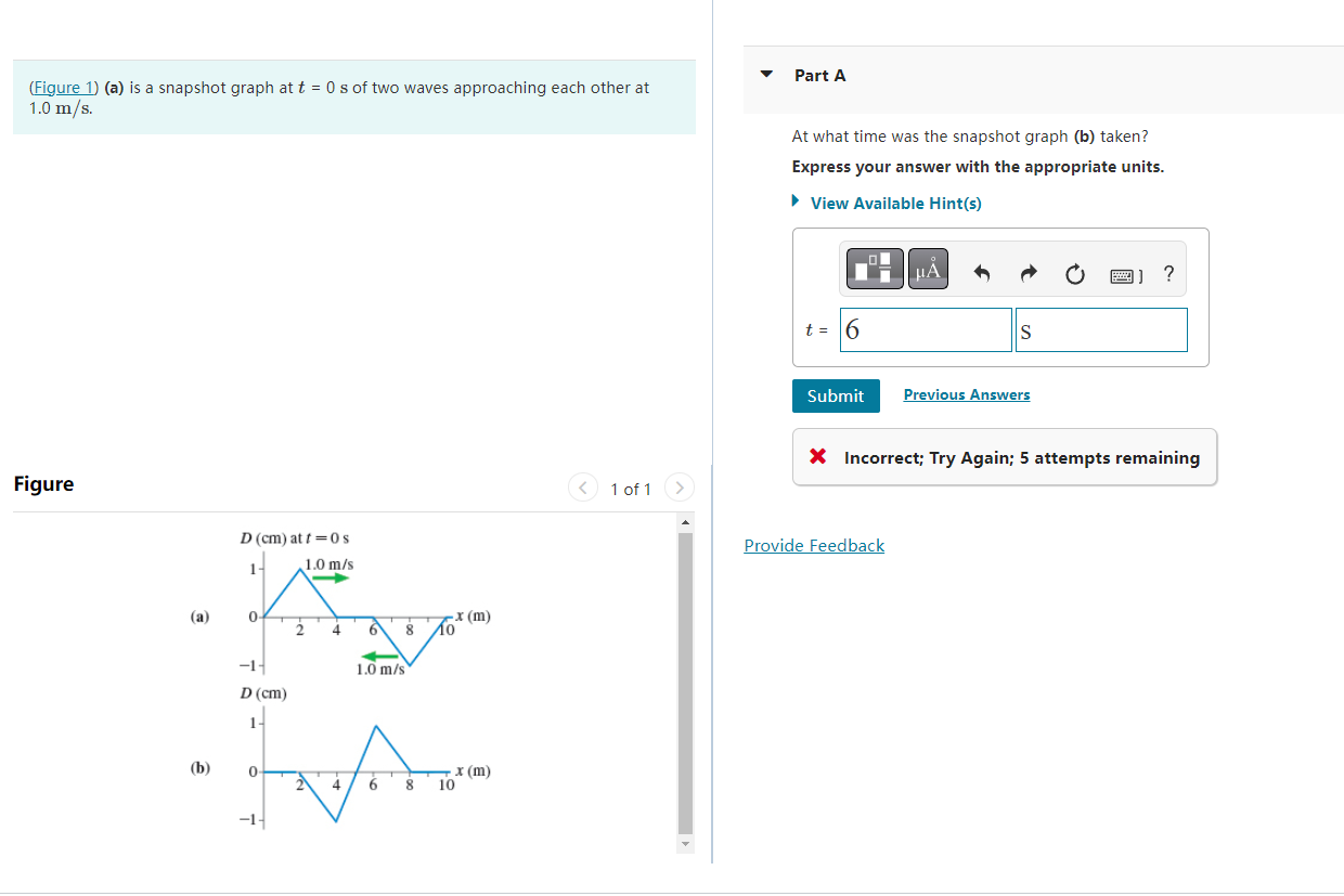 Solved (Figure 1) (a) is a snapshot graph at t=0 s of two | Chegg.com