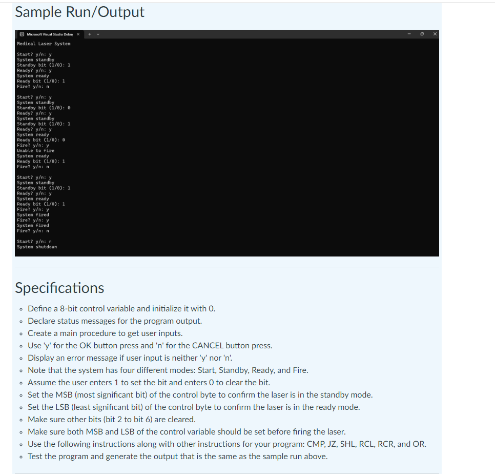 Solved Sample Run/Output Micrasoft Vinual Studio Detus | Chegg.com