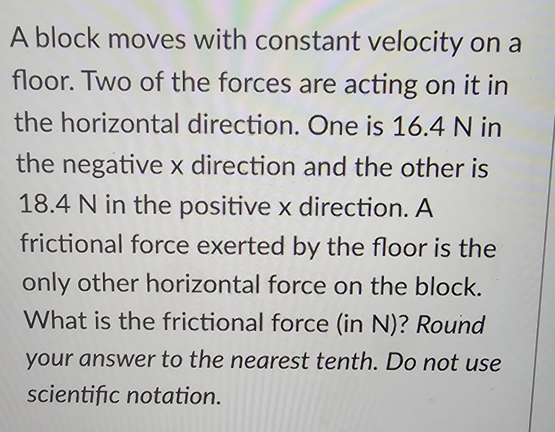 Solved A block moves with constant velocity on a floor. Two | Chegg.com