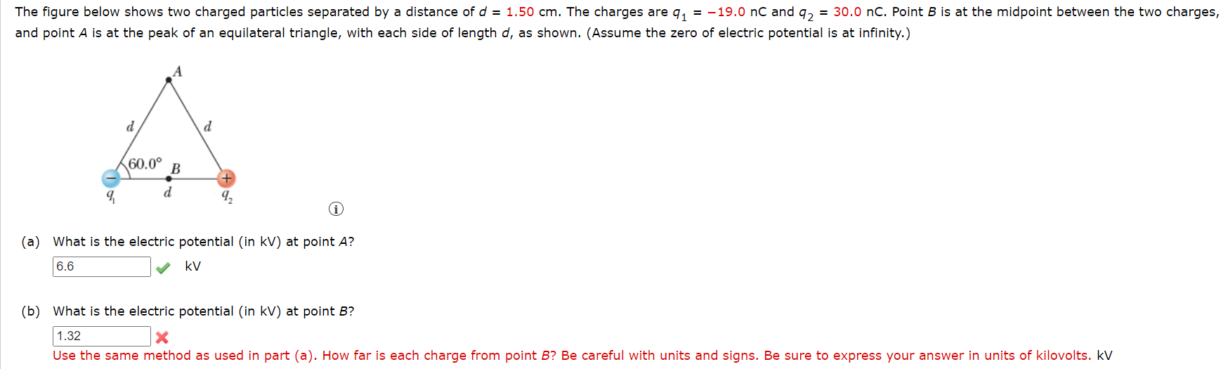 Solved and point A is at the peak of an equilateral | Chegg.com