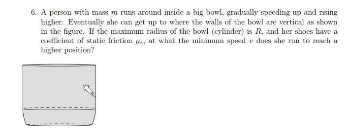 Solved (Emergency)Physics: A person with mass m runs around | Chegg.com