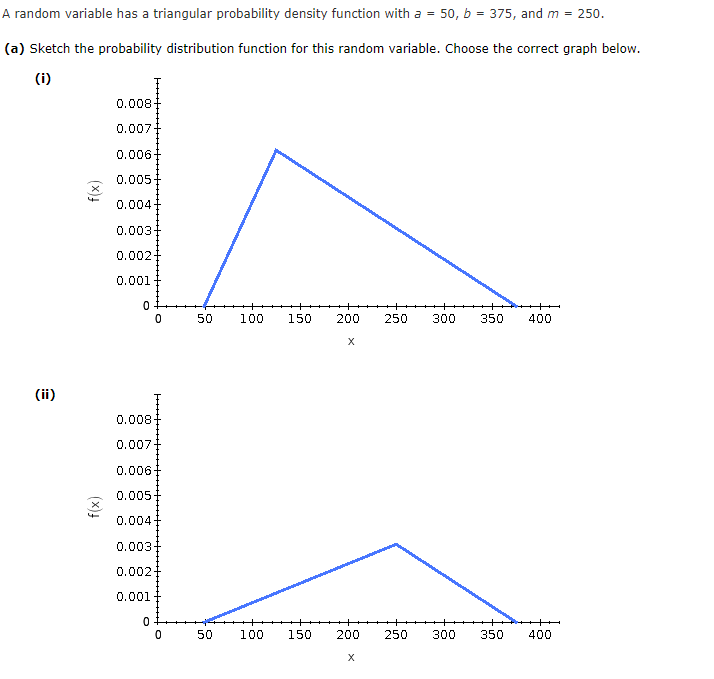 Solved random variable has a triangular probability density | Chegg.com