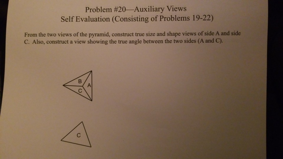 Solved Problem #20-Auxiliary Views Self Evaluation | Chegg.com