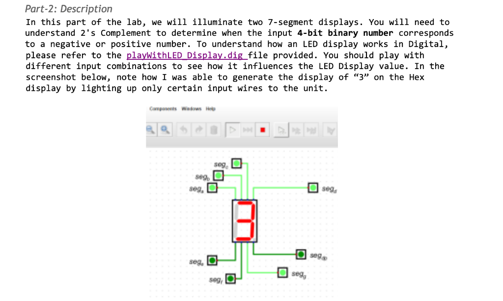Part-2: Description In this part of the lab, we will | Chegg.com
