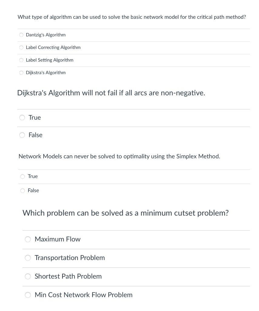 Solved What type of algorithm can be used to solve the basic | Chegg.com