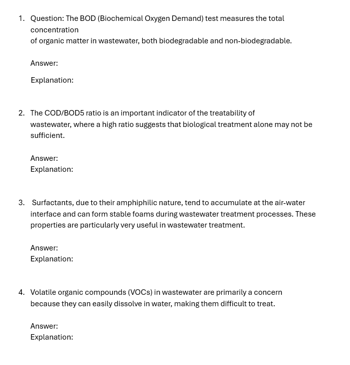 Solved 1. ﻿Question: The BOD (Biochemical Oxygen Demand) | Chegg.com