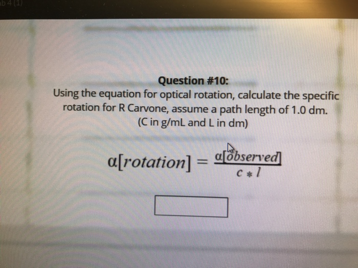 Question #10: Using the equation for optical | Chegg.com