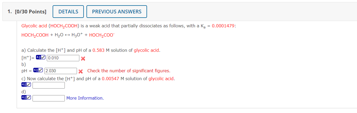 Solved Glycolic acid (HOCH2COOH) is a weak acid that | Chegg.com
