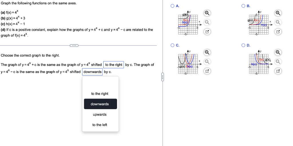 Solved Graph the following functions on the same axes. (a) | Chegg.com