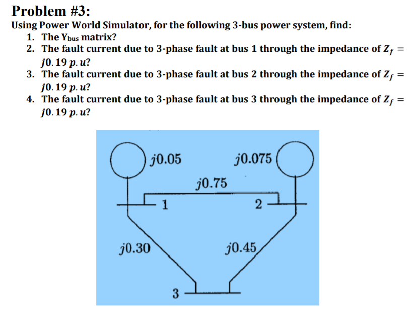 Solved Problem #3: Using Power World Simulator, for the | Chegg.com