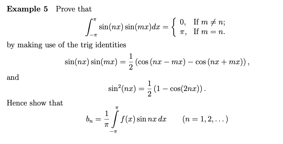 Solved Example 5 ﻿Prove | Chegg.com