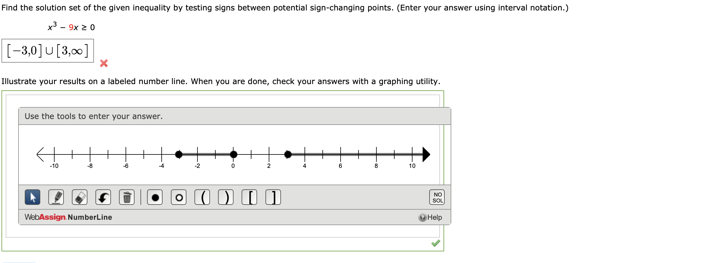 Solved Find the solution set of the given inequality by | Chegg.com